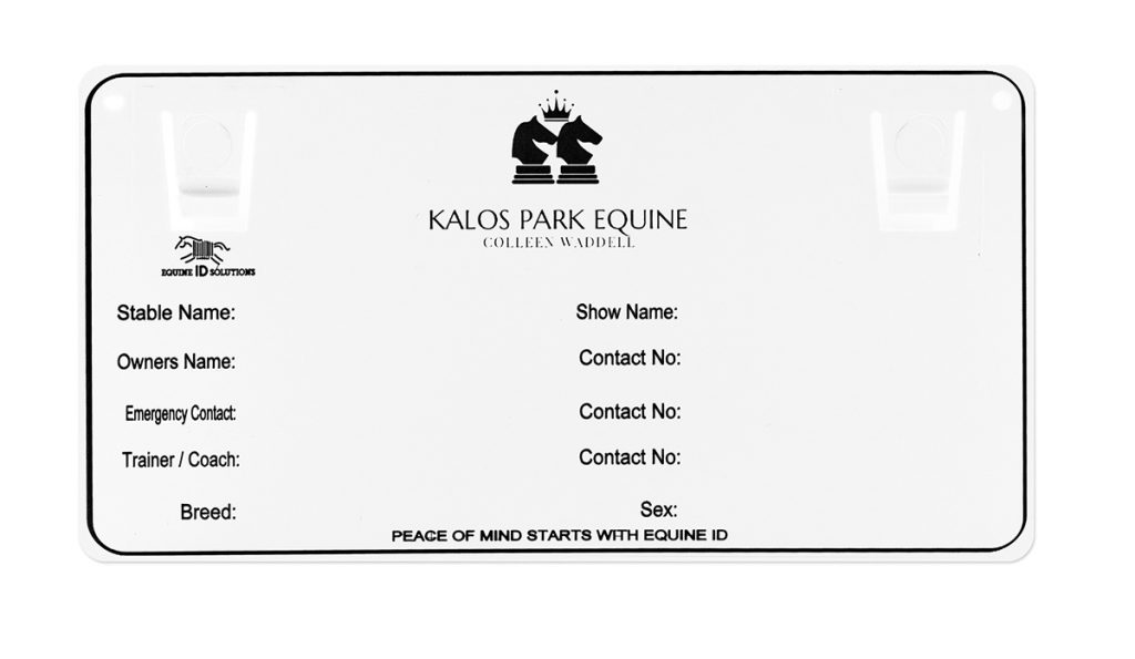 Reusable Custom Logo Stall ID Plate – Equine ID